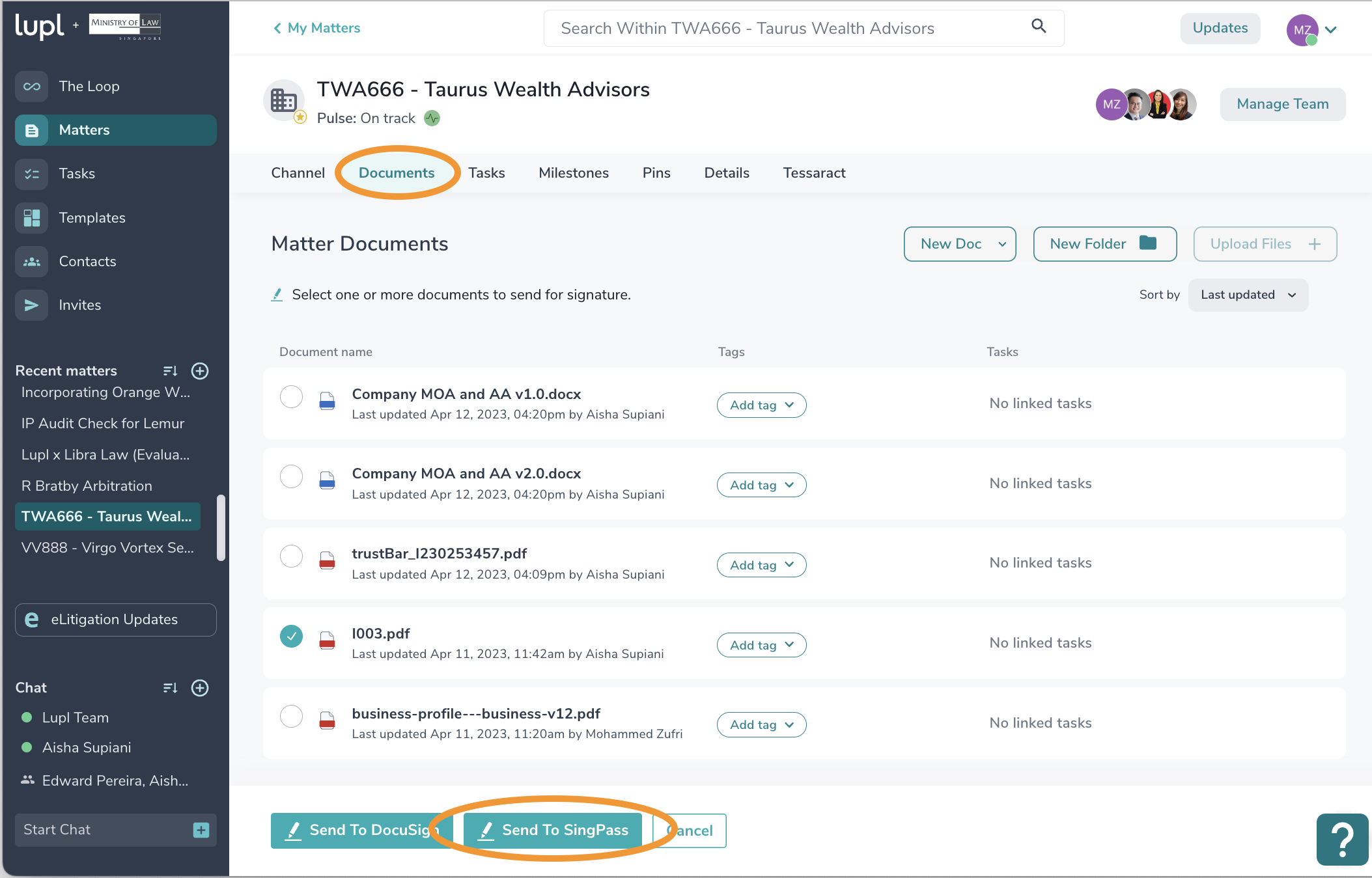 Sign with SingPass – Lupl